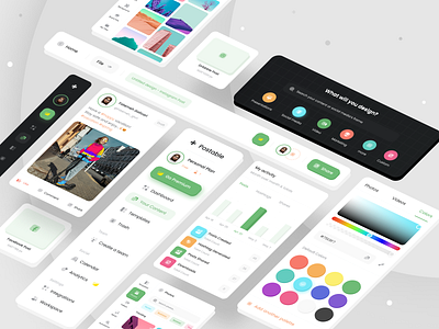🧩 - Social media post creation component by Fatemeh Golivari on Dribbble