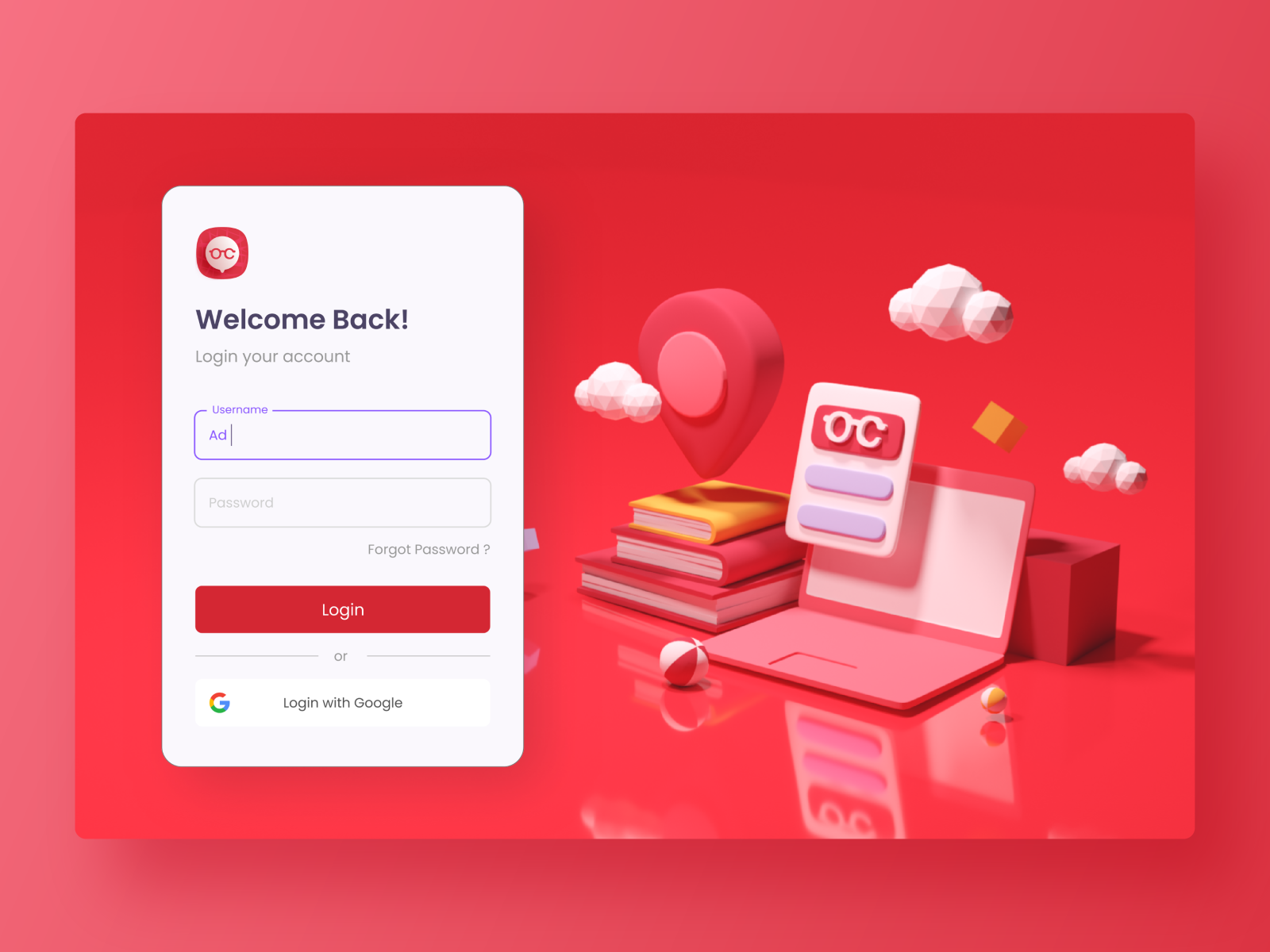 Login page by Miftakhul Huda on Dribbble