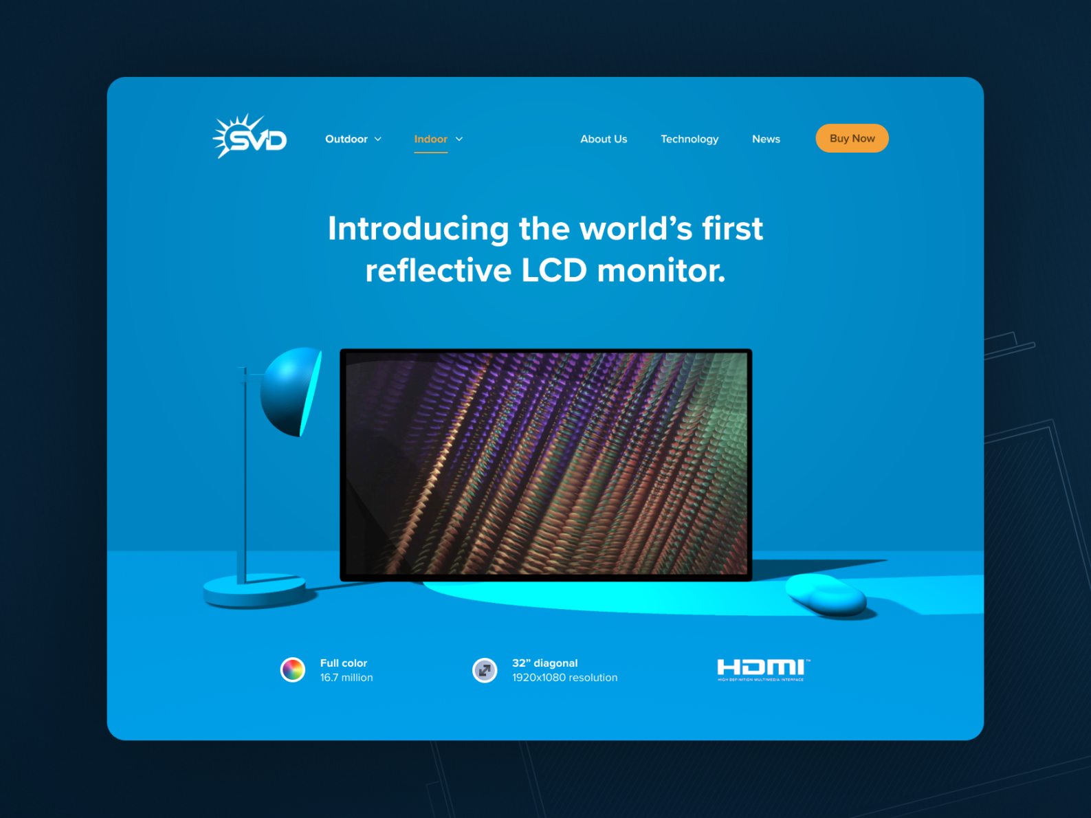 Reflective LCD Monitor homepage by Maxwell Barvian on Dribbble