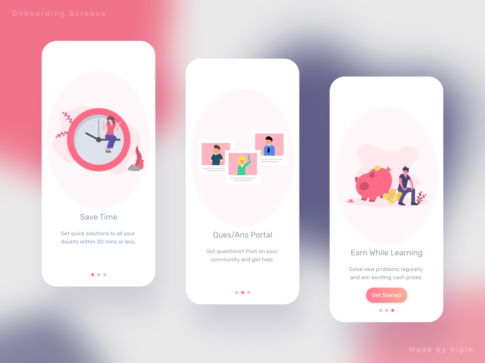 Onboarding Screens by Vipin Kumar on Dribbble