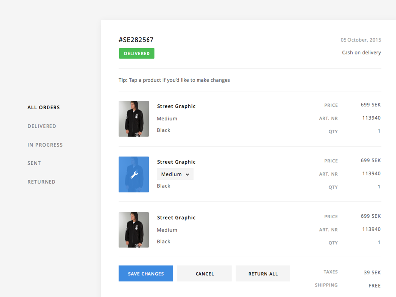 Edit Order by Nabil on Dribbble