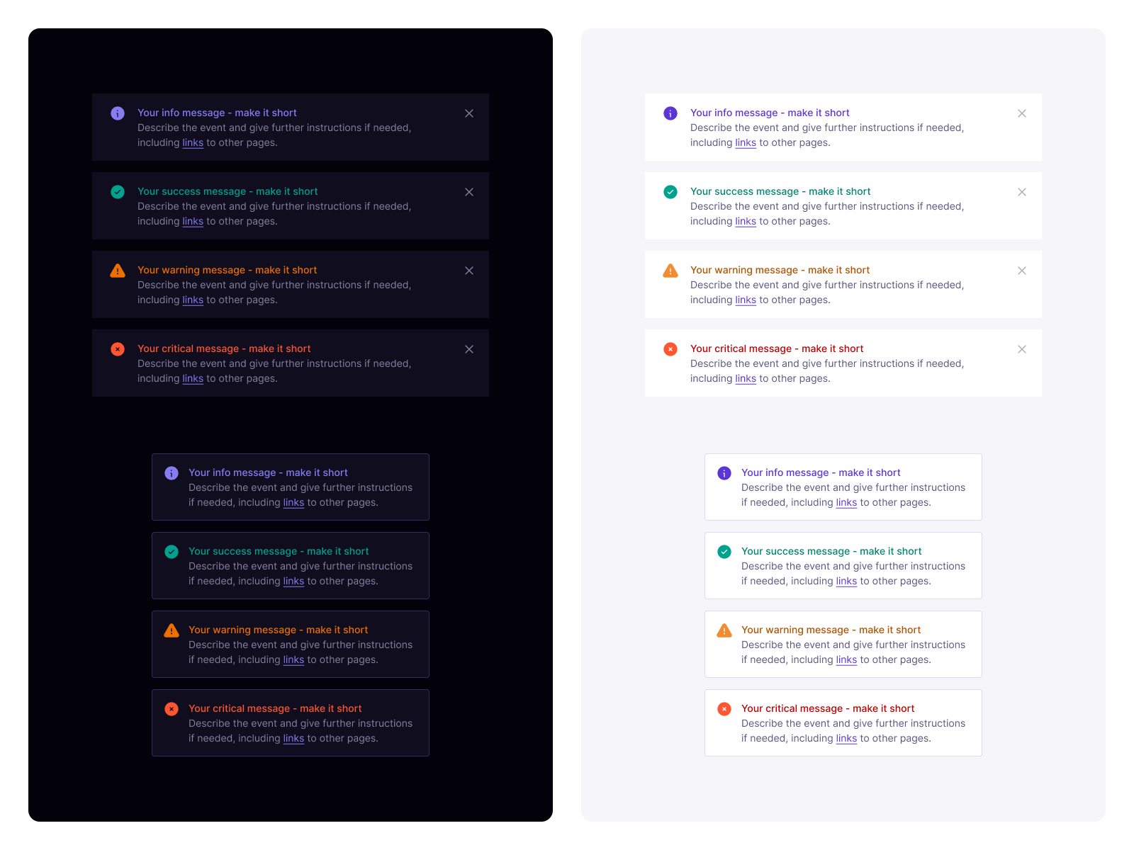 Alert Components by zakovska on Dribbble