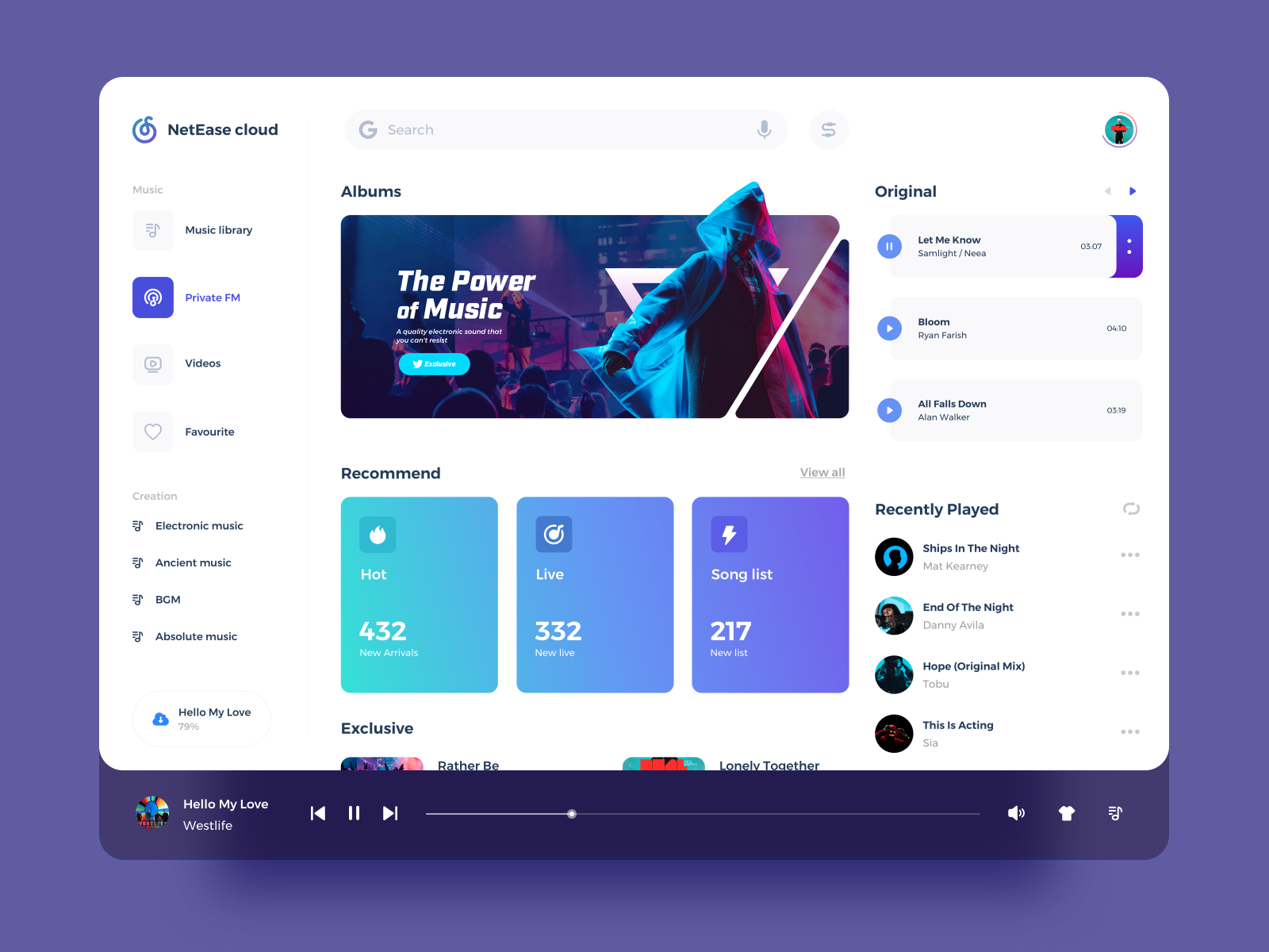 Netease cloud music overseas edition by Dongyi Liu for Top Pick Studio ...