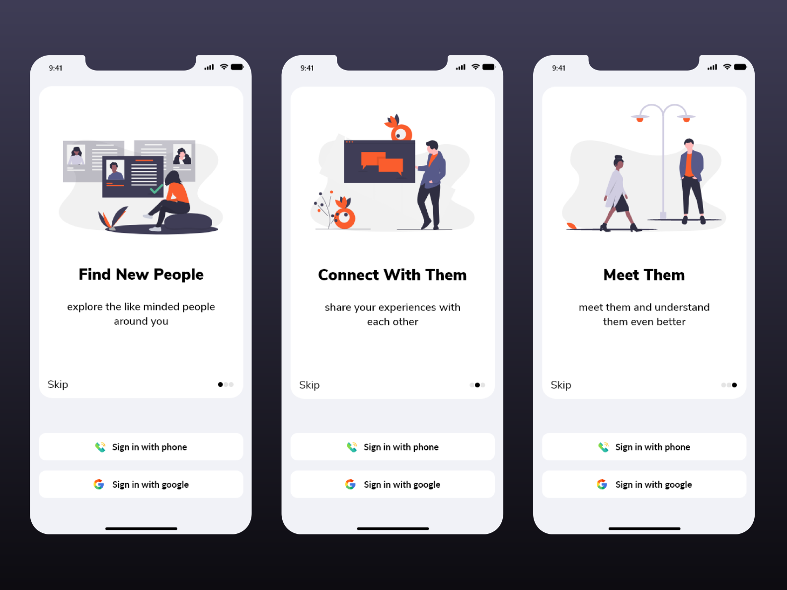 Walkthrough UI by pranav prakash on Dribbble