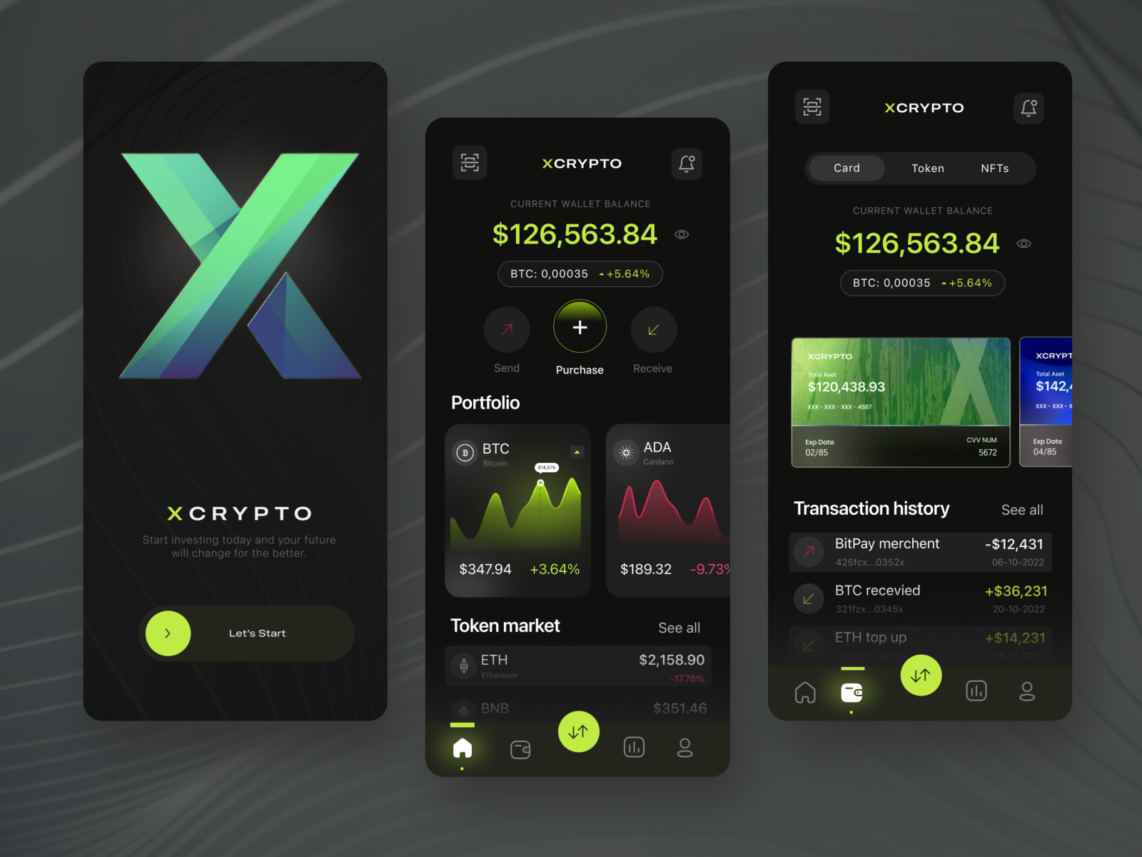 X CRYPTO - Cryptocurrency Wallet Apps by M Husni Wardani for Enver ...
