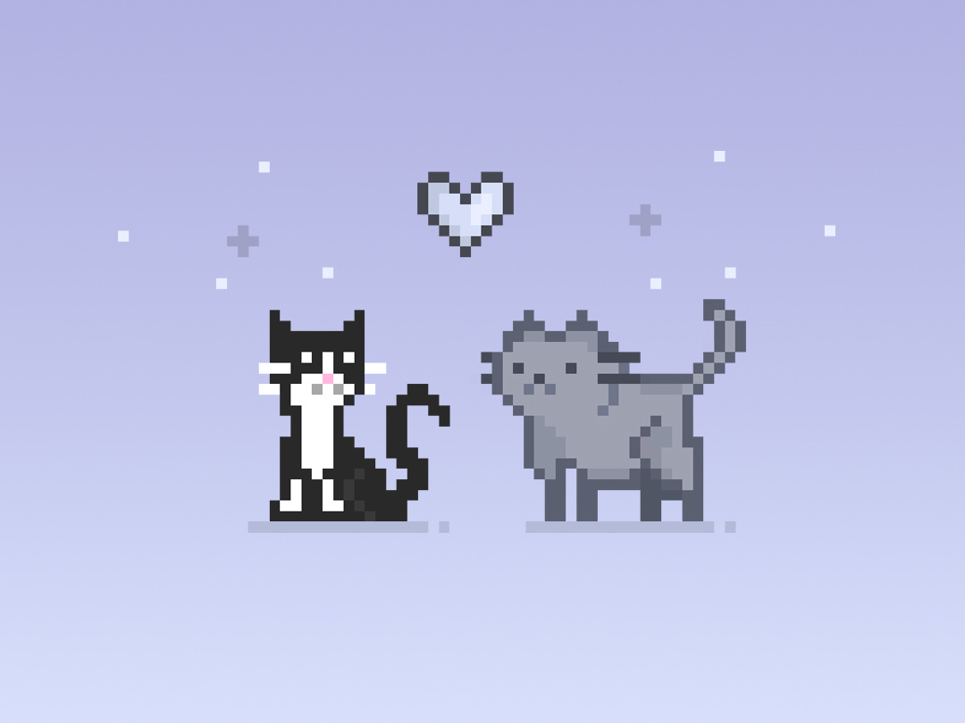 Pixel Cats by Veronika Pavlikova on Dribbble