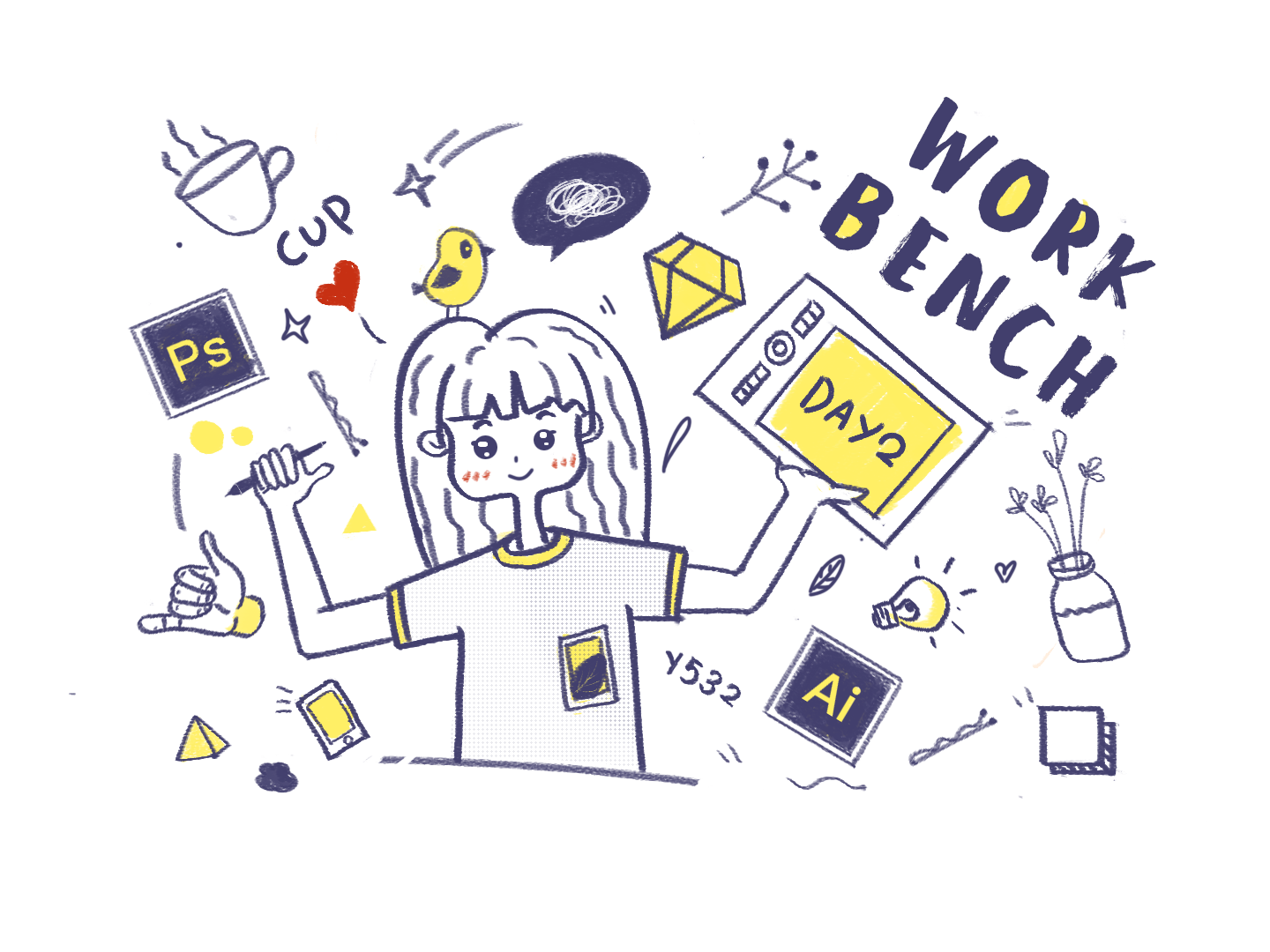 Day2 my workbench by yee on Dribbble