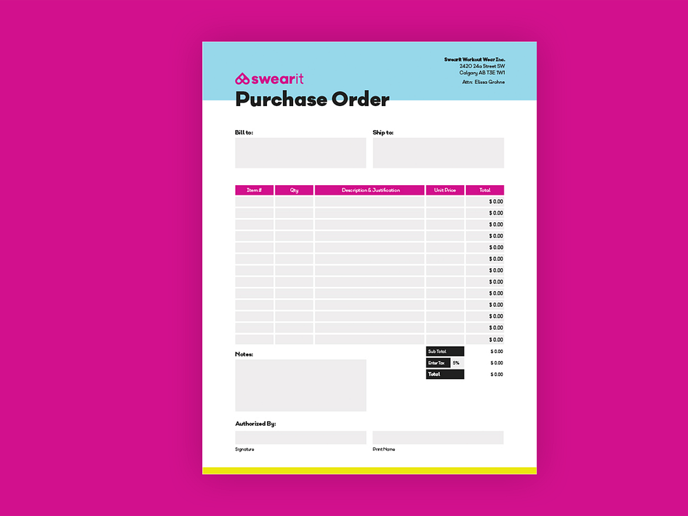 Purchase Order designs, themes, templates and downloadable graphic ...