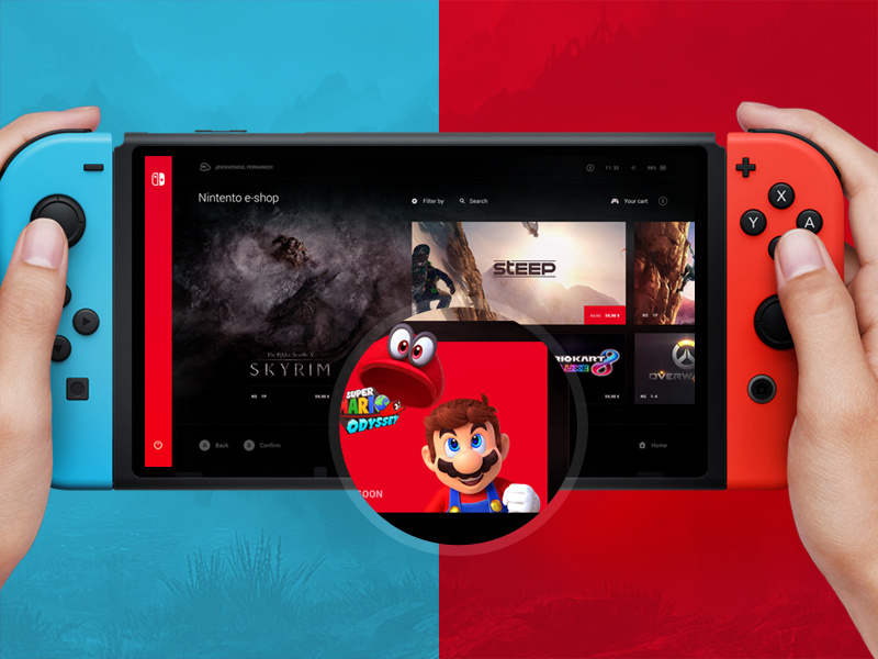 Nintendo Switch Interface by Fernando Báez on Dribbble