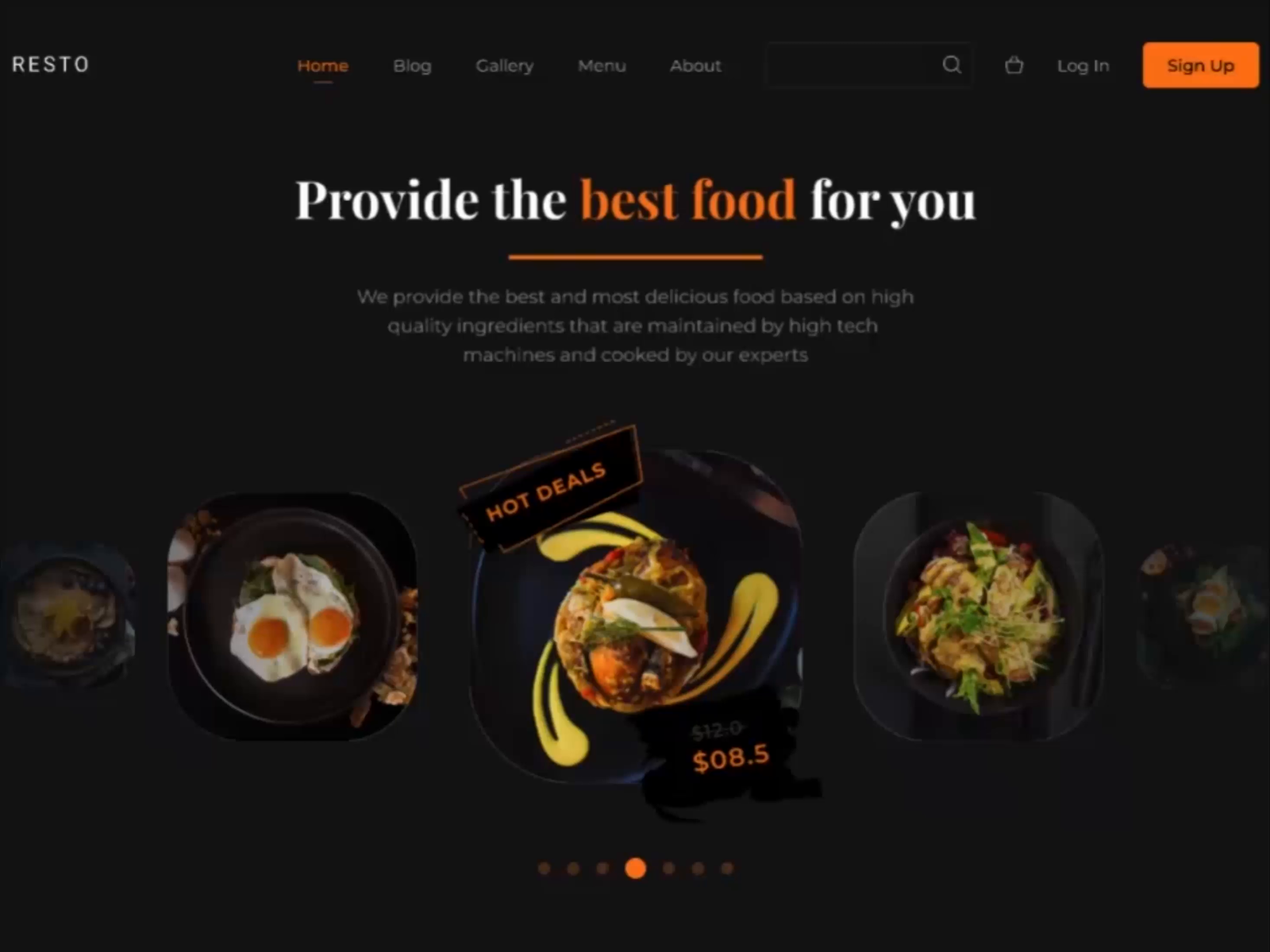 Restaurant animated homepage by Yasin Hasyemi for SLAB Design Studio on ...