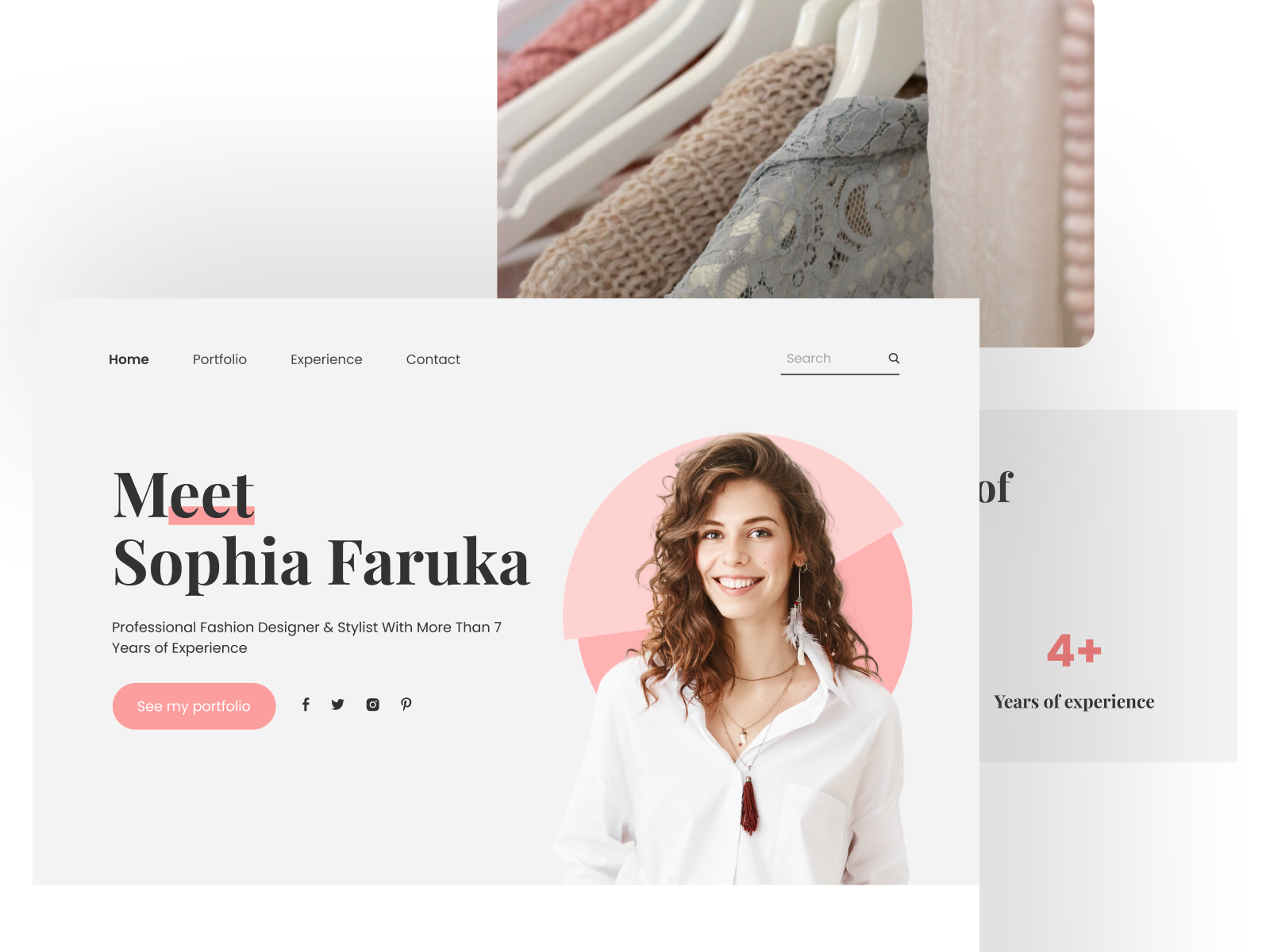 Landing Page for Digital Portfolio by Yasin Hasyemi for SLAB Design Studio on Dribbble