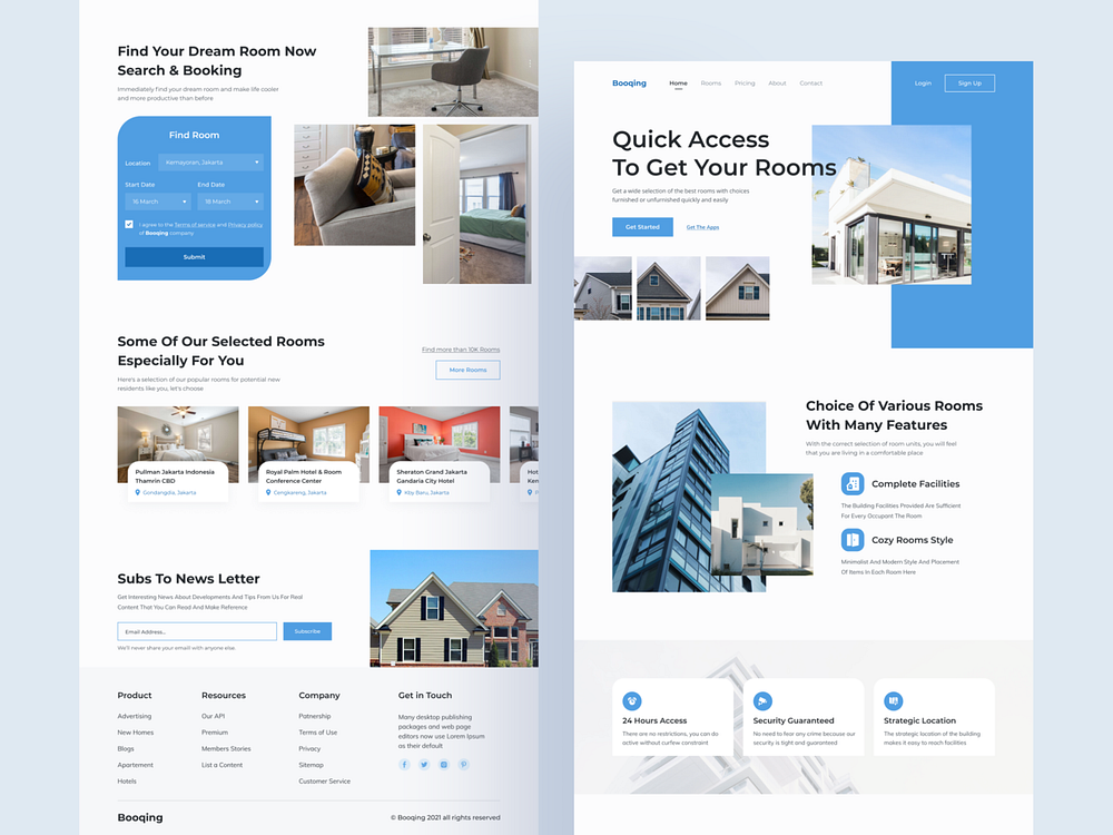 Booqing Room Booking Website by Rian for SLAB Design Studio on Dribbble