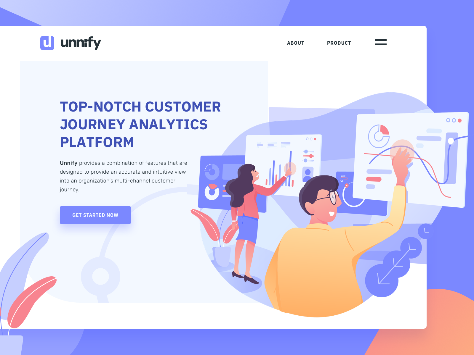 Customer data analytic platform hero illustration by Ibnu SW for SLAB ...