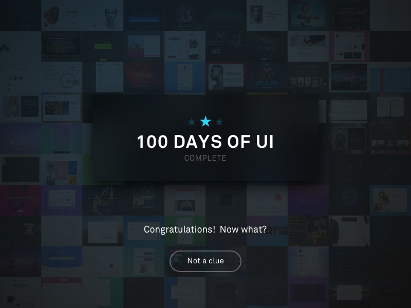 Shot 100 - Congratulations Card by Husam Elfaki on Dribbble