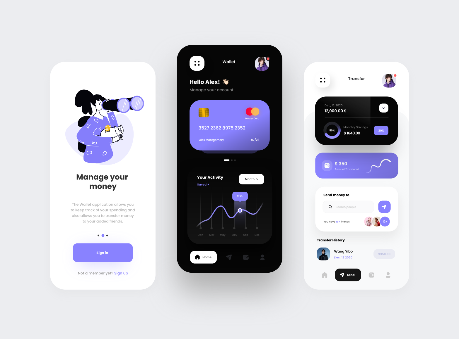 Wallet App concept UI! by Nexique on Dribbble