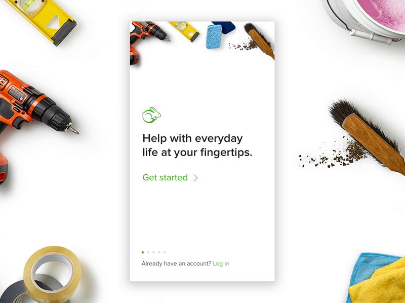 Mobile Onboarding Experience by Asher G. Blumberg for TaskRabbit Design on Dribbble