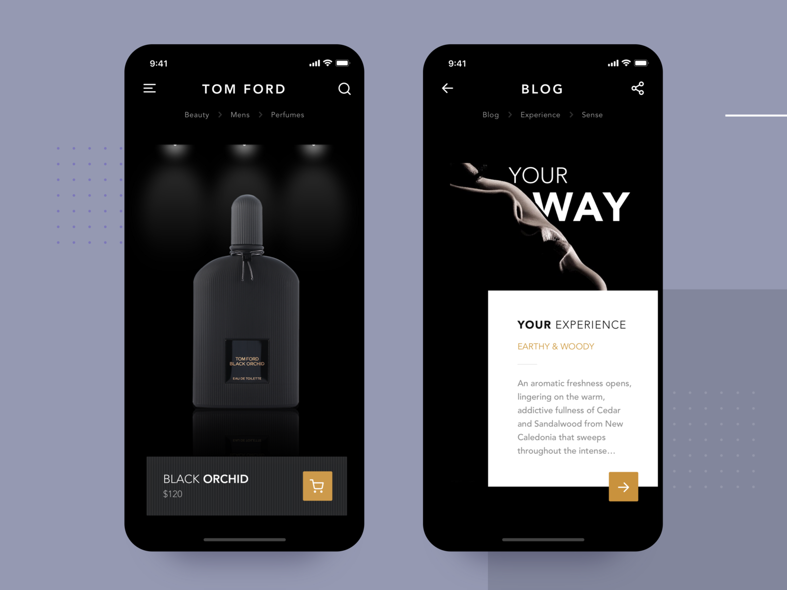Luxury Perfume App by Aurélien Salomon UX for Orizon: UI/UX Design ...