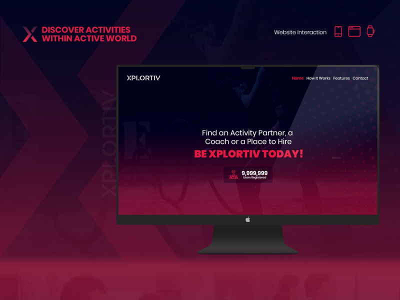 Activity Finder App Landing Page by Umer Nasim on Dribbble