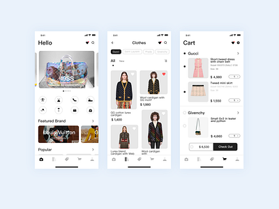 Interface Design For Shopping App by 3hc on Dribbble