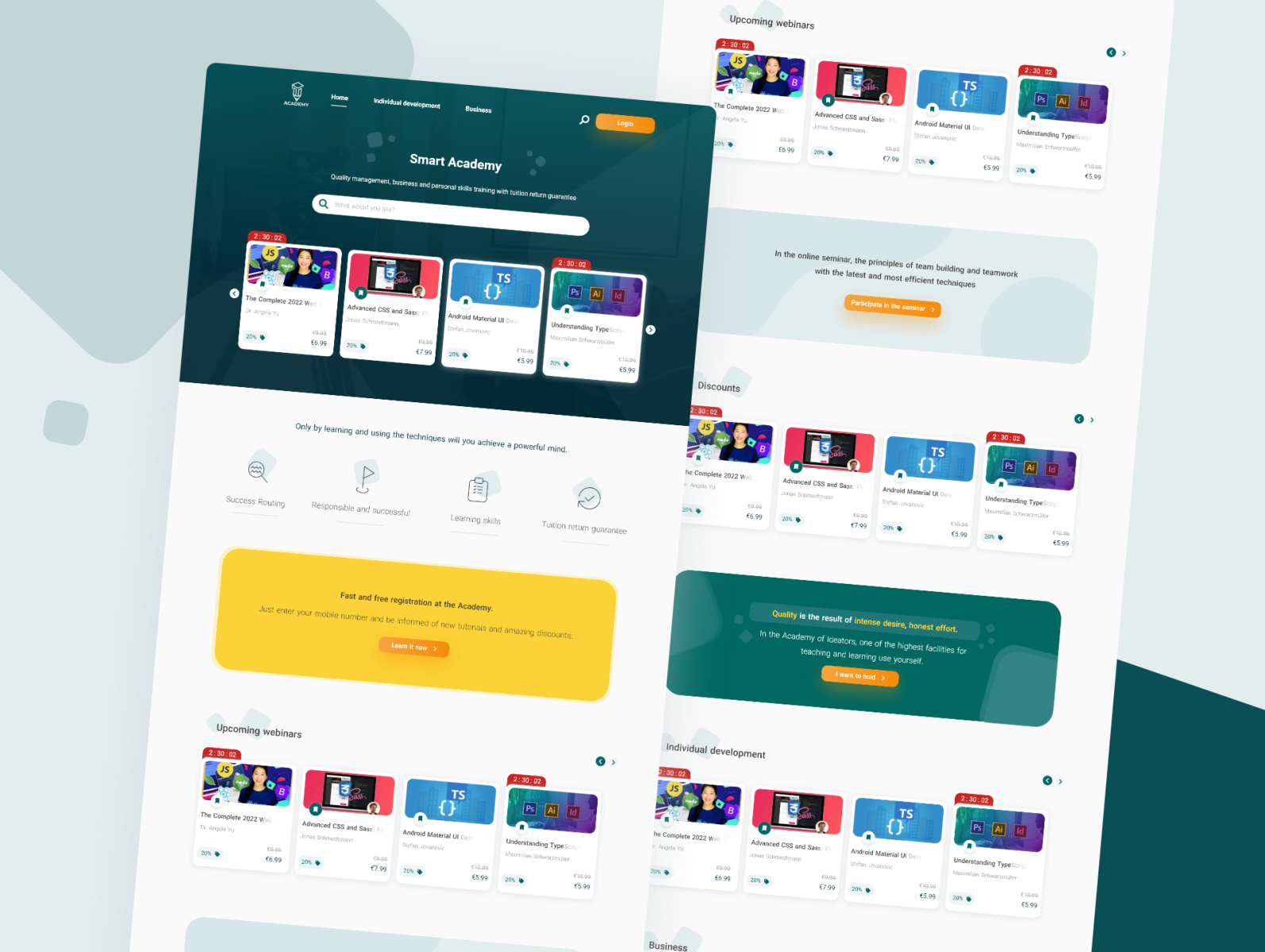 Home Page UI Design by Mahsa Hasani on Dribbble