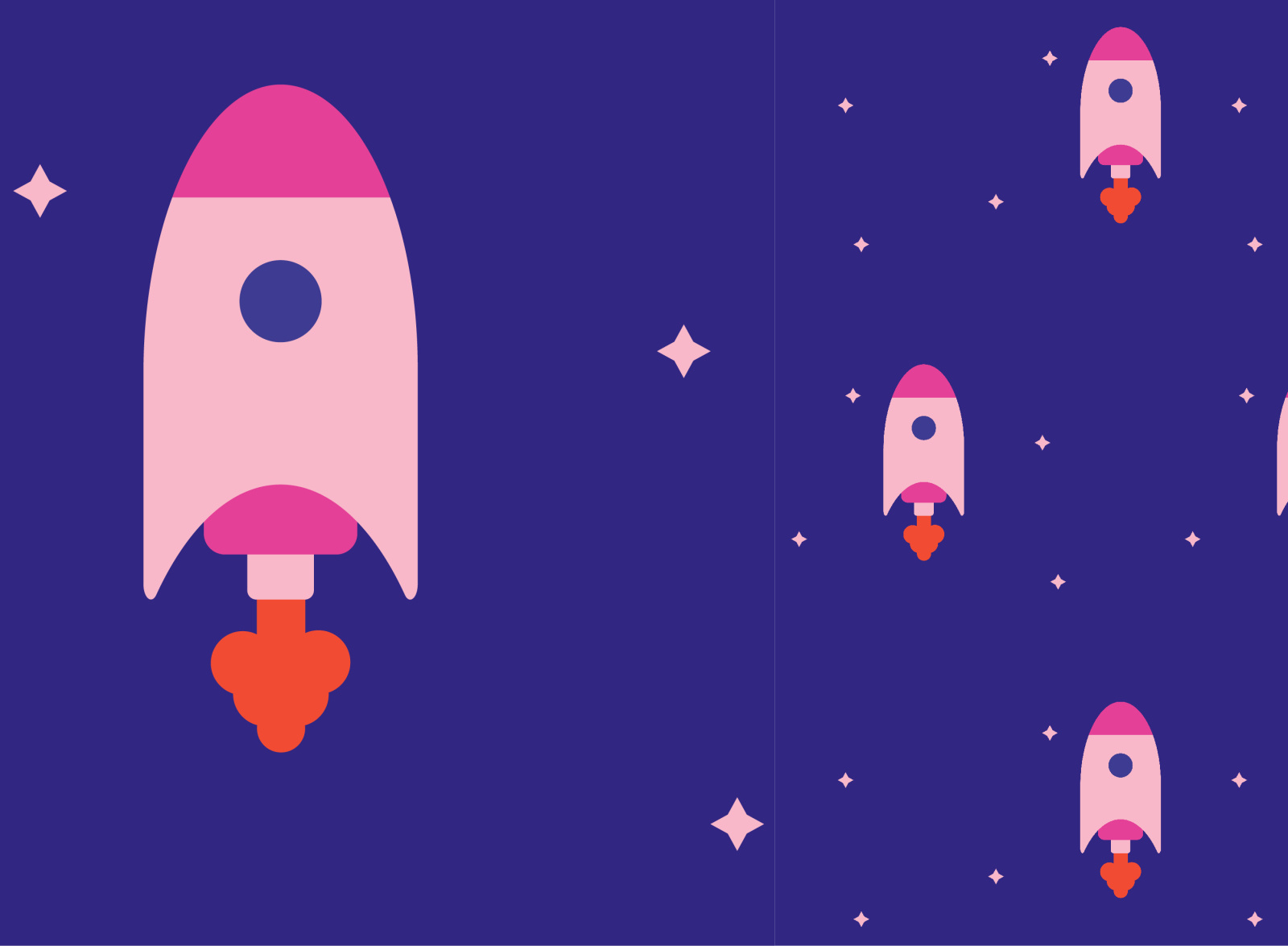 Rocket Pattern Design by Shapes Farm on Dribbble