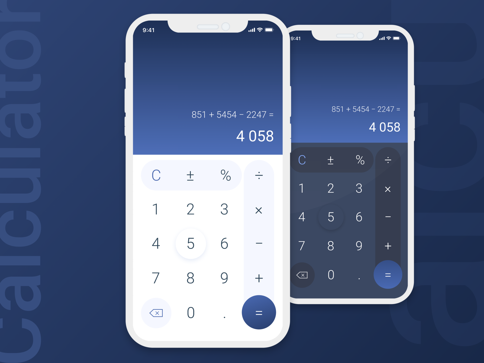 Calculator [Daily UI - 004] by Angelina Grigorieva on Dribbble