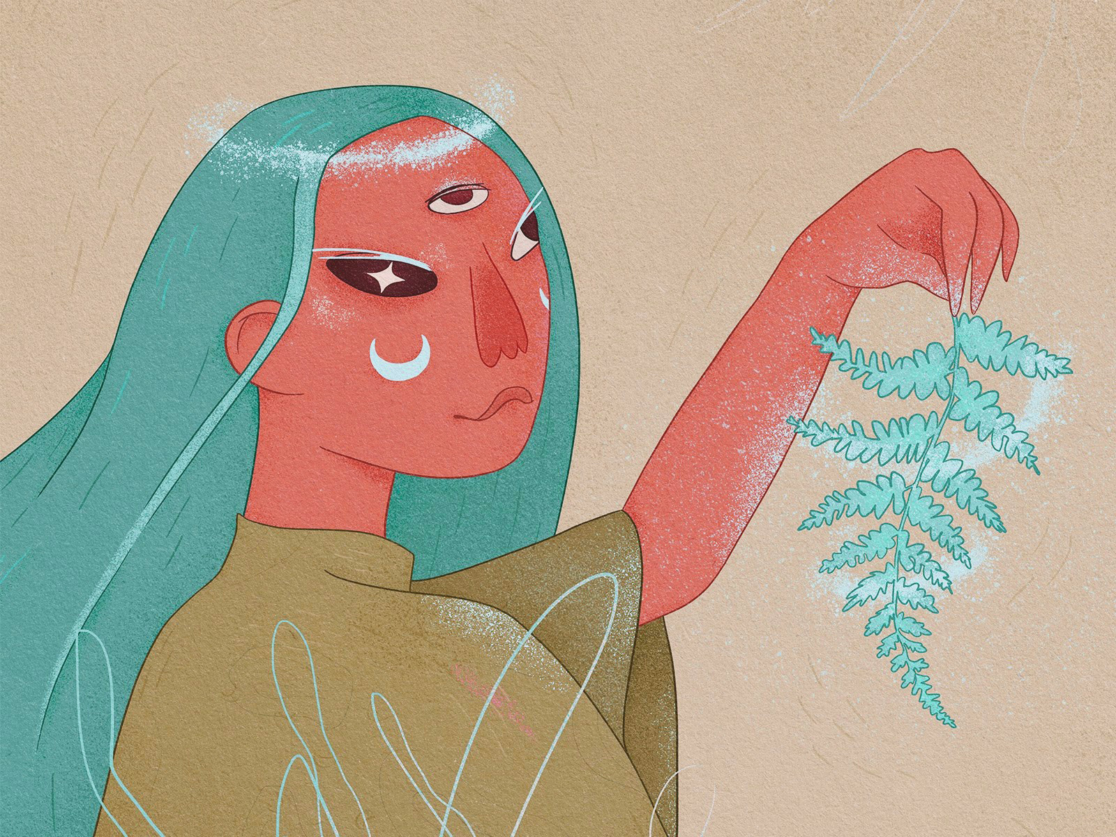 Moon-faced by Sonia Pukovetska on Dribbble