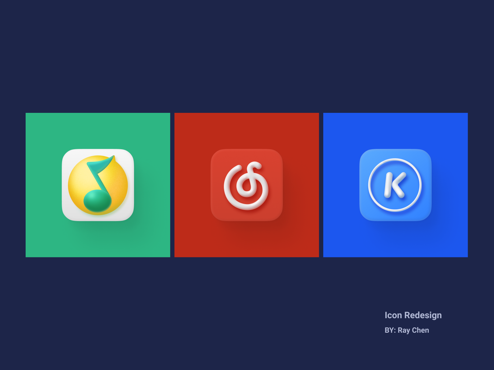 icon redesign QQ music by RayChen on Dribbble