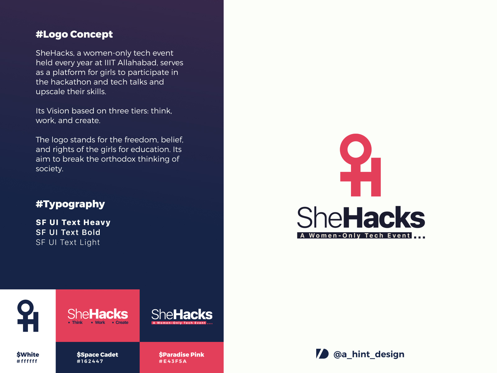 Women Tech Event Logo by Achint Agrawal on Dribbble