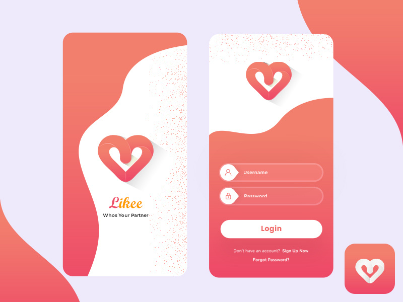 Likee Login by alinasar138 on Dribbble