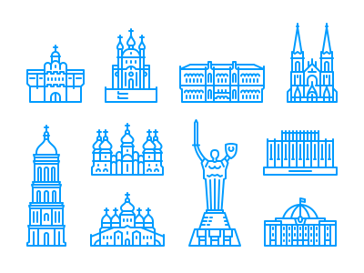 Kyiv icons by Slava Shestopalov on Dribbble