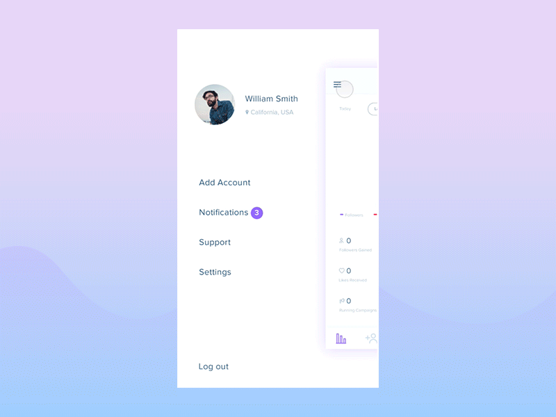 (UI Animation) Instagram Followers Dashboard by Emmanuel Torres on Dribbble