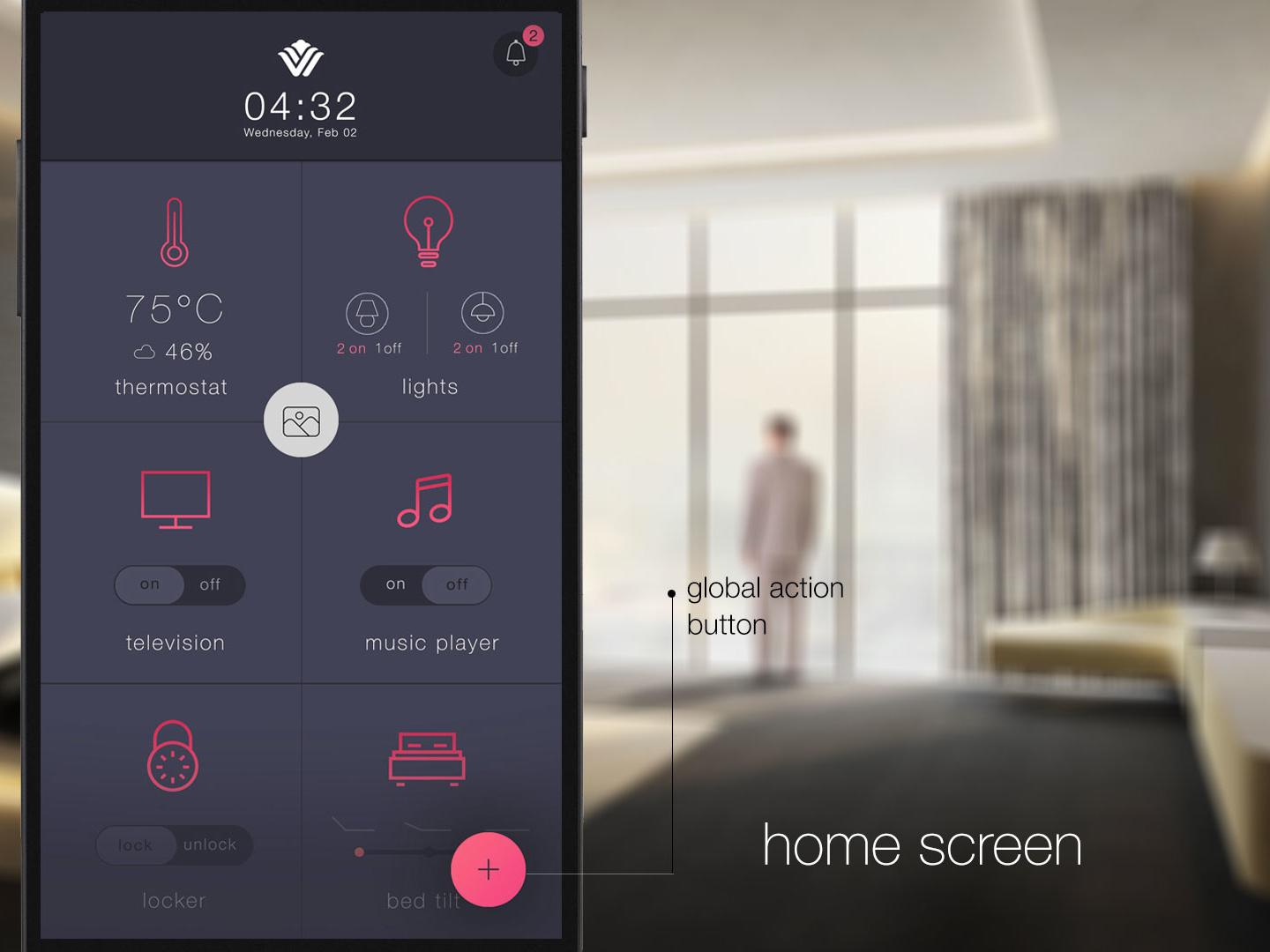 Hotel room control by senthil on Dribbble