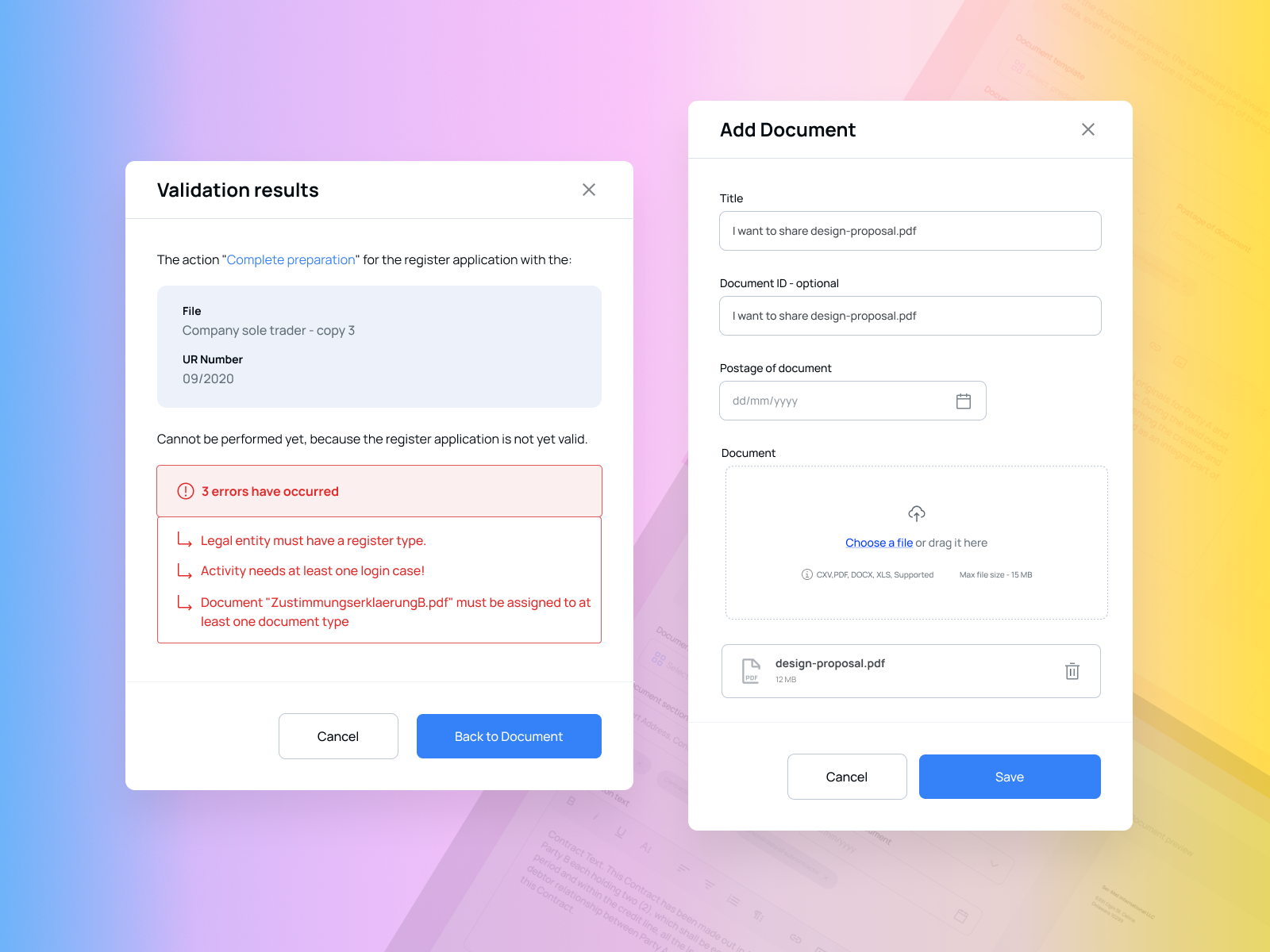 Modals Validation New Document Ui 104101102 By Tomasz Trefler On Dribbble 