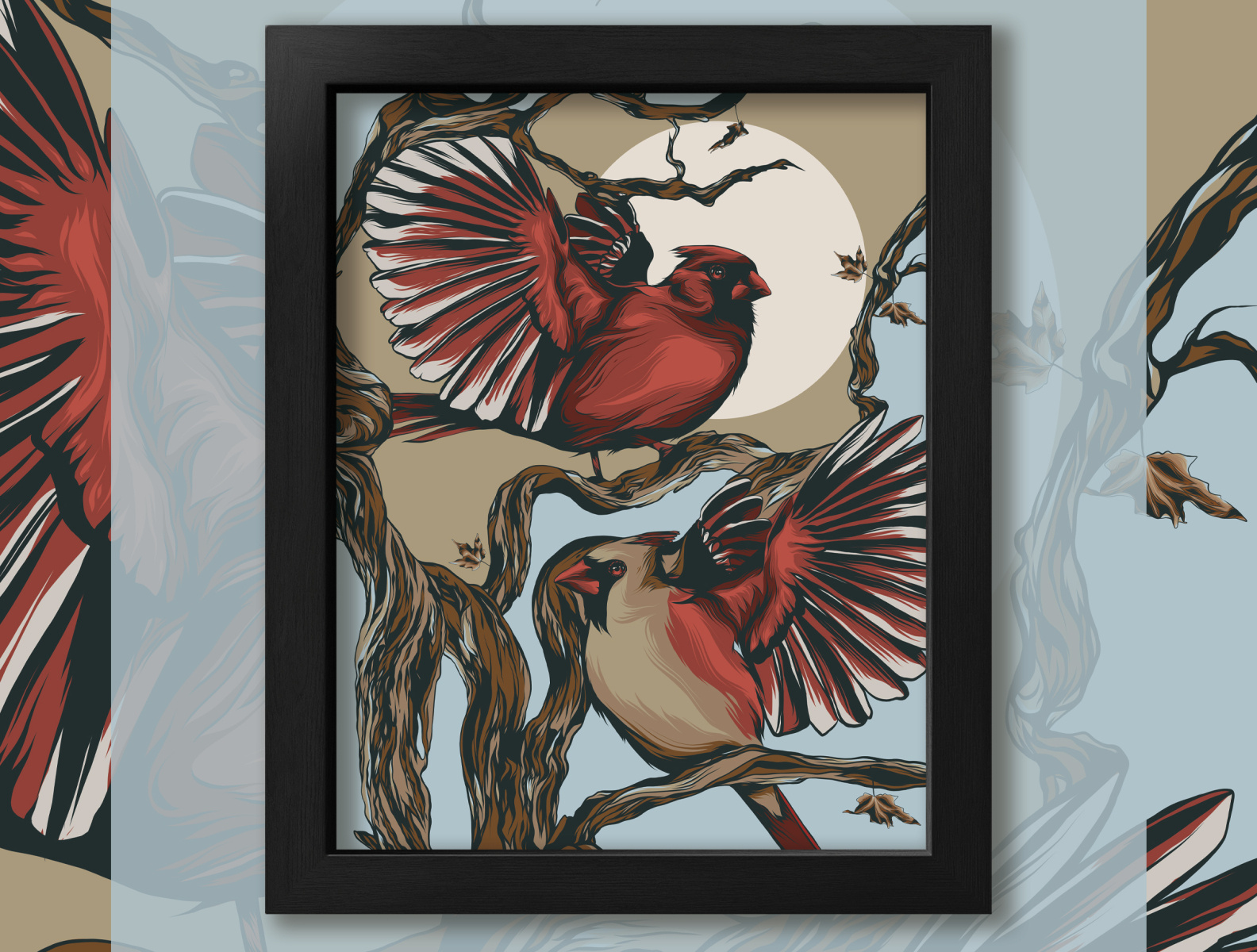 Cardinal Couple Dancing by Humblee on Dribbble