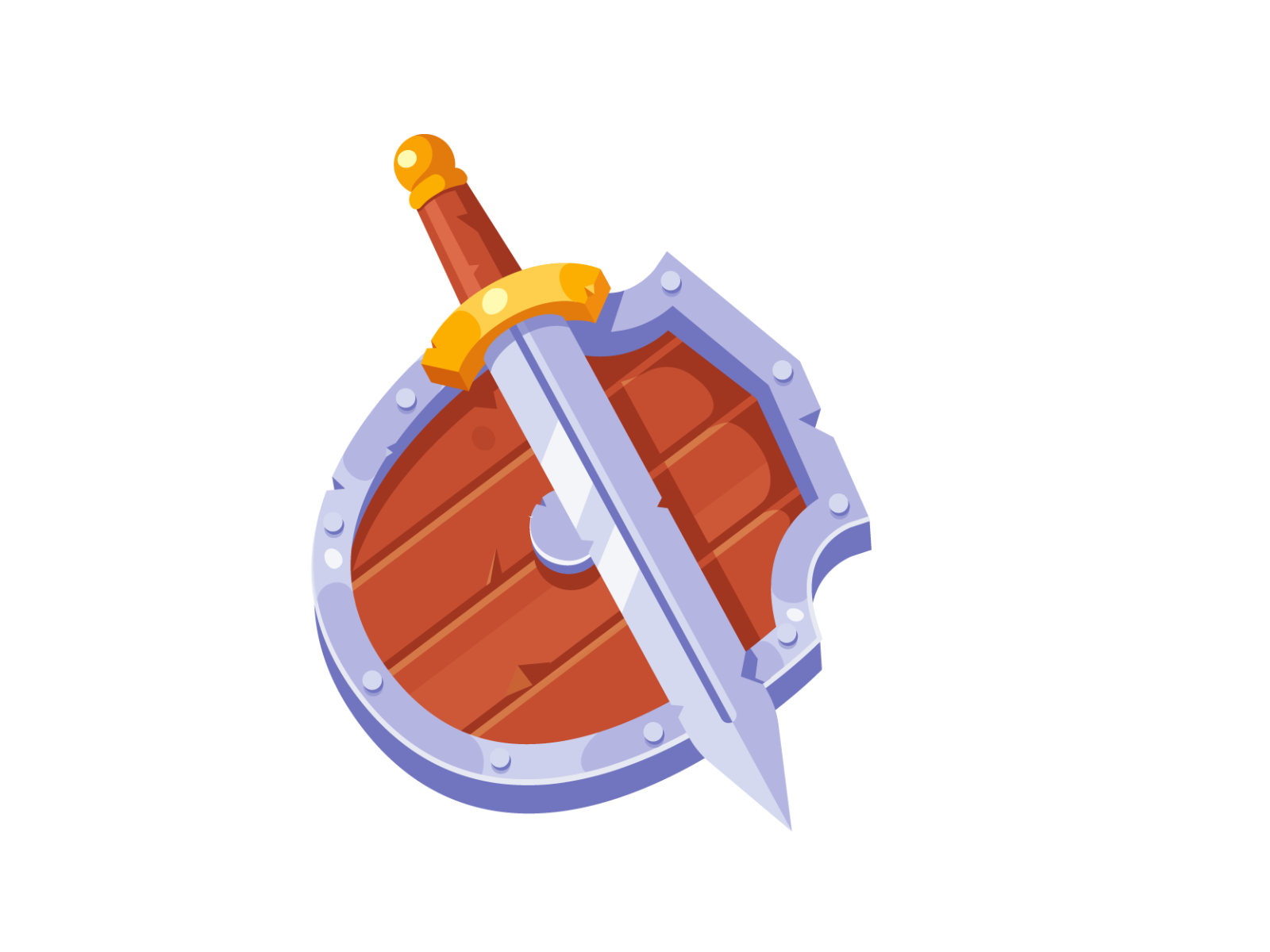 Shield and sword by Dedoxyribose on Dribbble