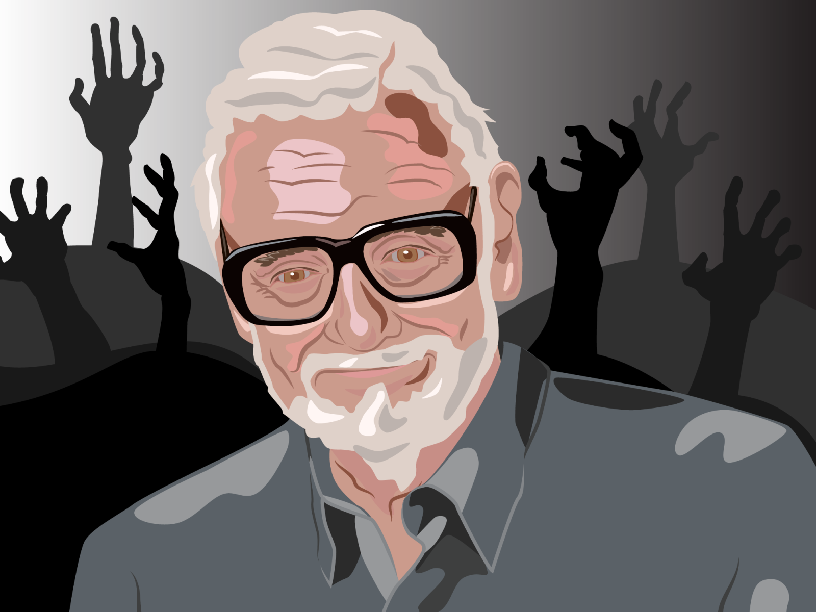George Romero Zombie Movie Director by Jessica Beringer on Dribbble