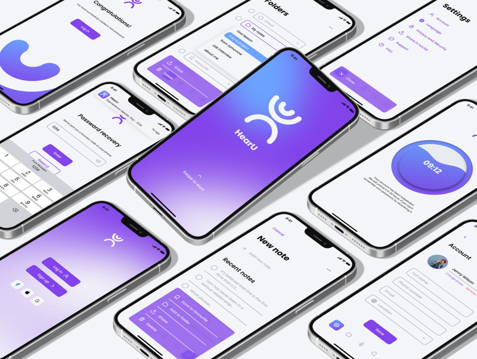 Mobile App HearU (UX/UI) by Dmitriy Kudlik on Dribbble