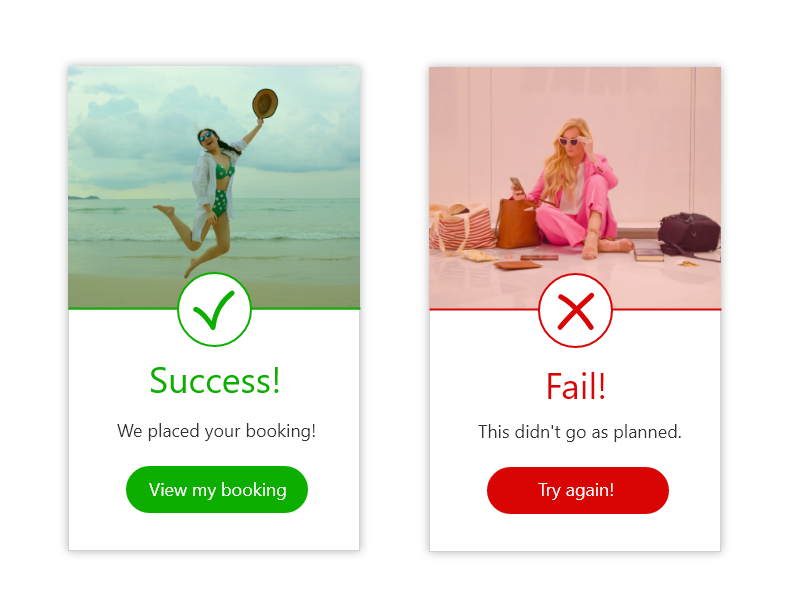 Success And Fail Alert by Moni Eversmann on Dribbble