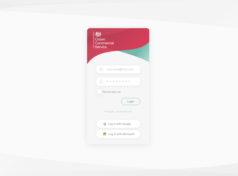 CCS login page by Dominik Hamala on Dribbble