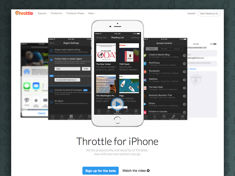 Landing Page for iPhone App by Alexander Obenauer on Dribbble