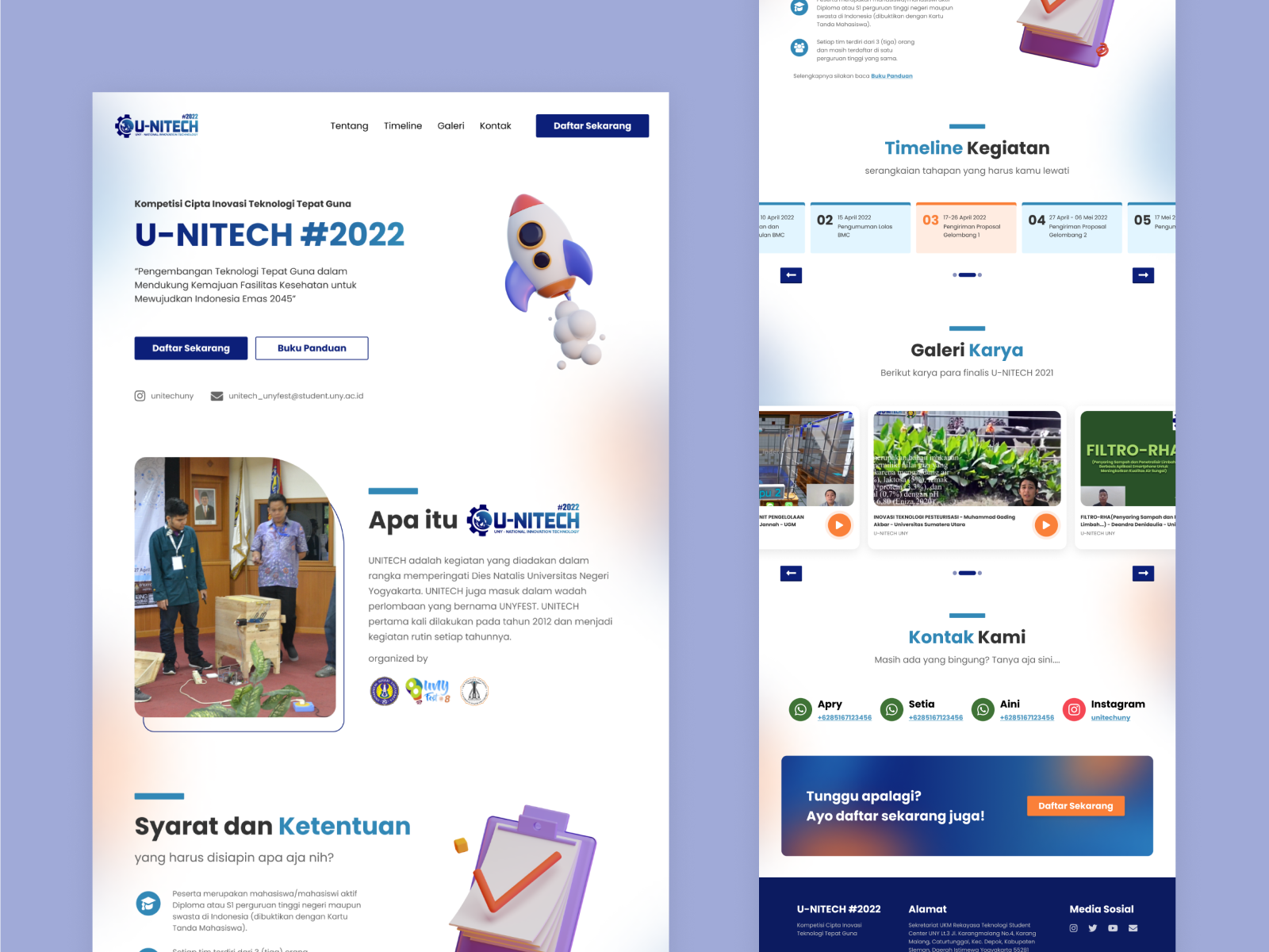 Technology Innovation Competition - Landing Page UNITECH by Angki ...