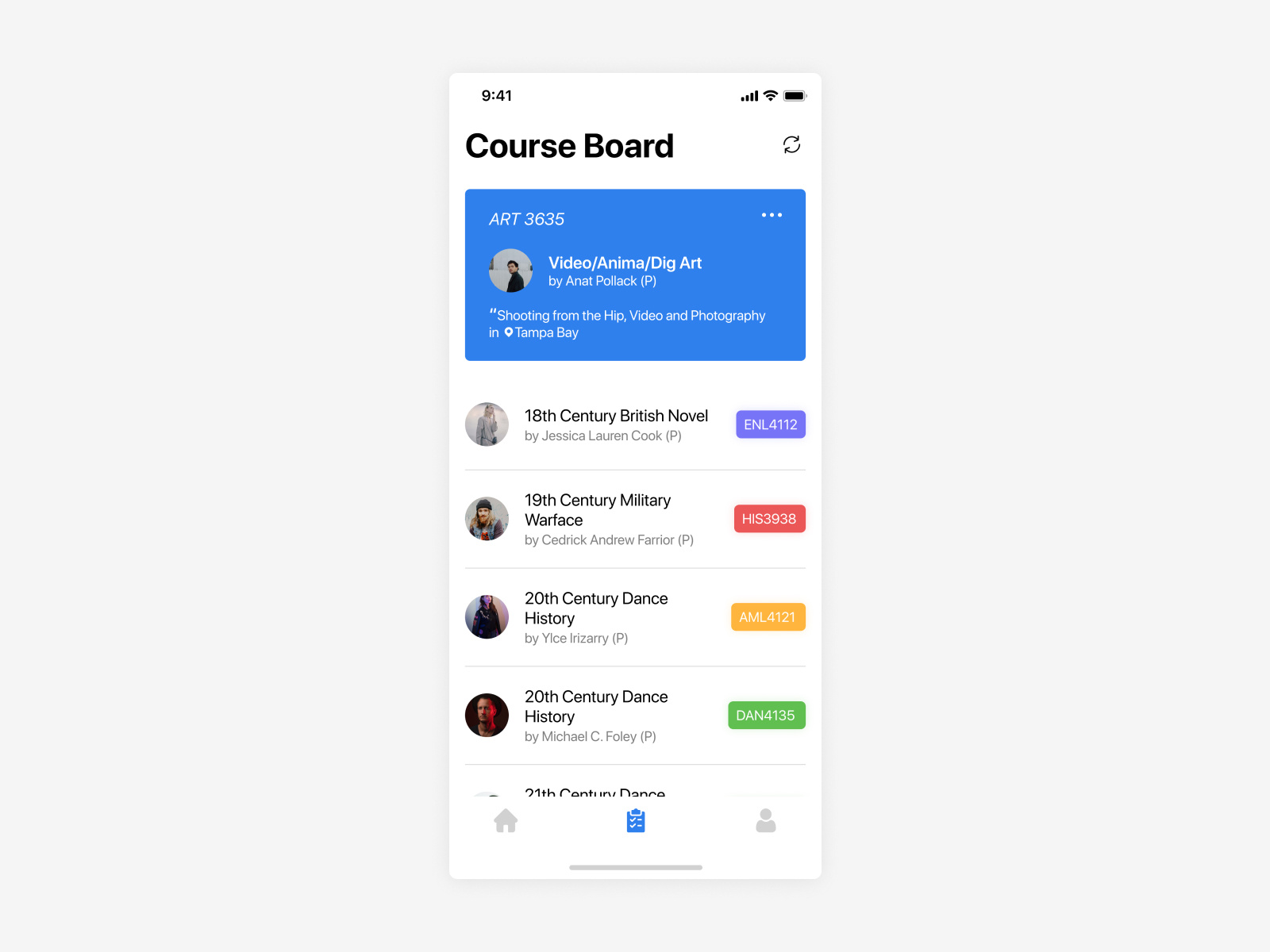 Course Board by Silveistr Bohdan on Dribbble