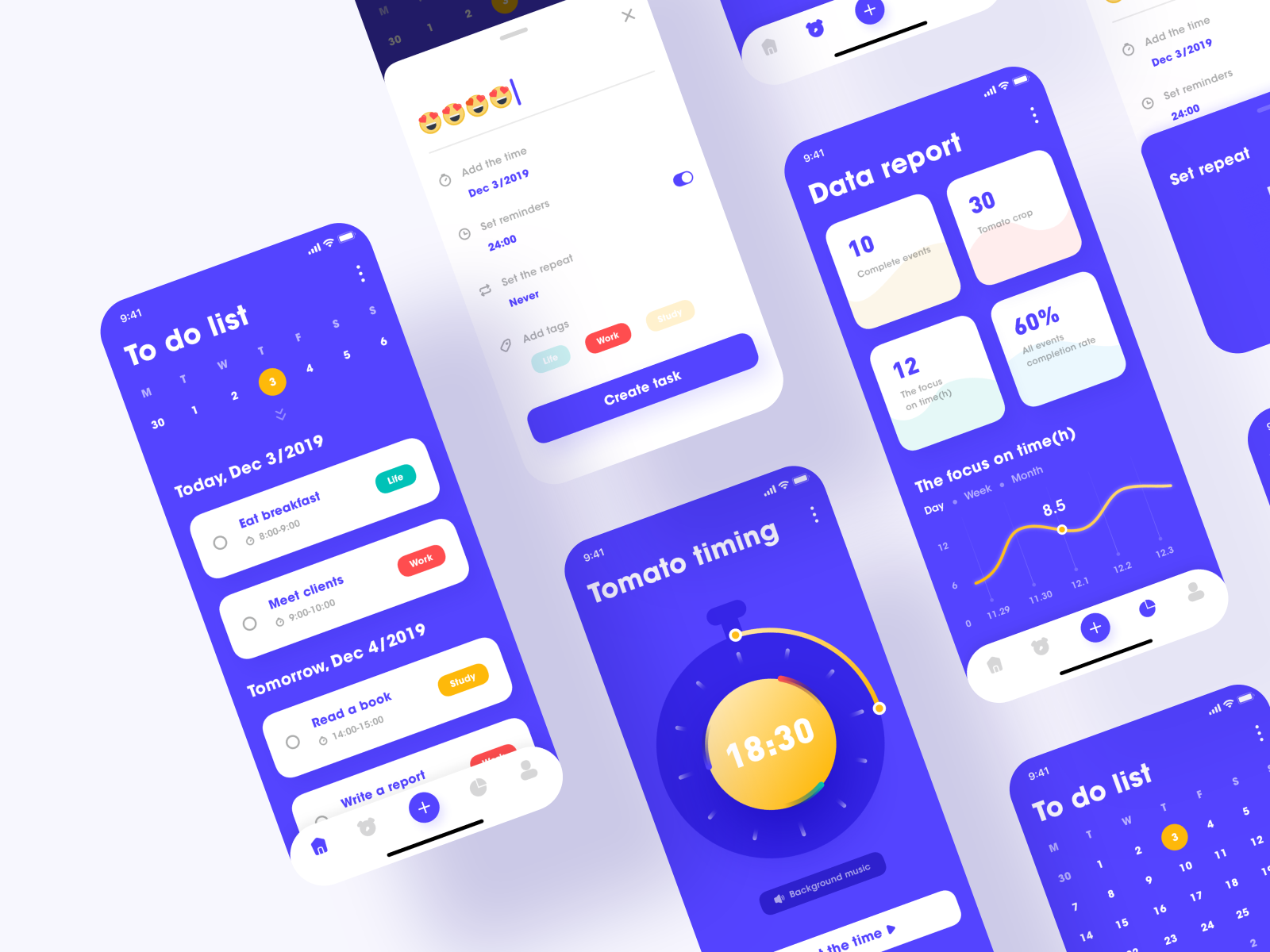 Task list app by Ian on Dribbble