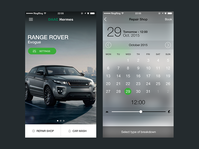 Repair Shop & Car Wash App by Hadjioglo Vladimir on Dribbble
