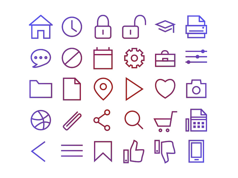 Basic icons by Chloe C on Dribbble