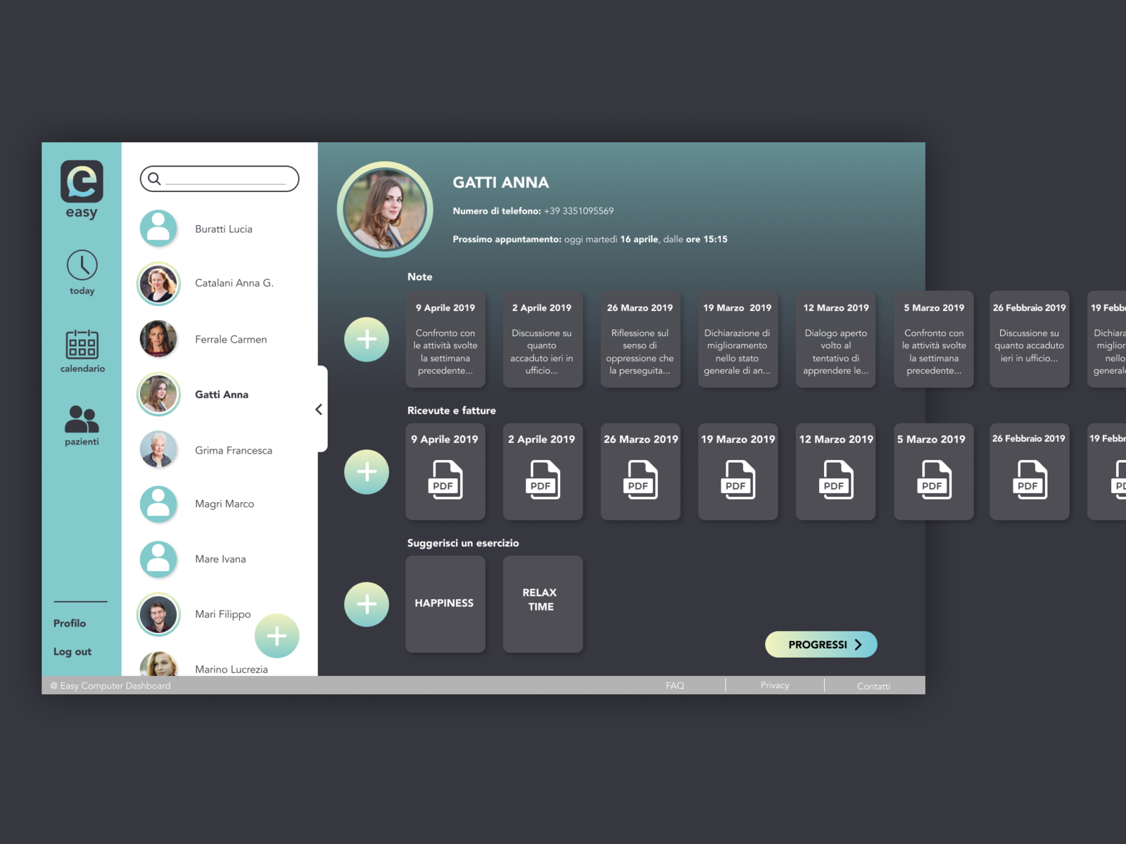 Patient list by Priscilla Lanotte on Dribbble