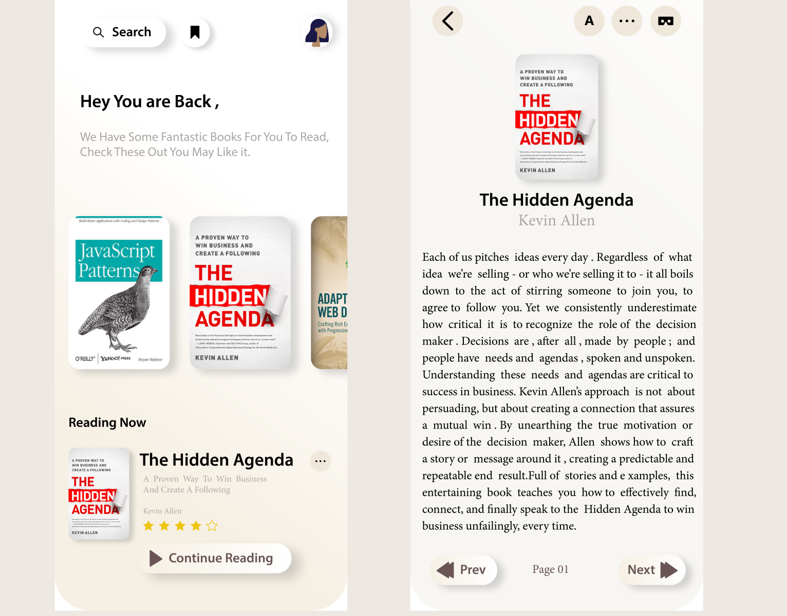 BOOK APP UI by Arun o v on Dribbble