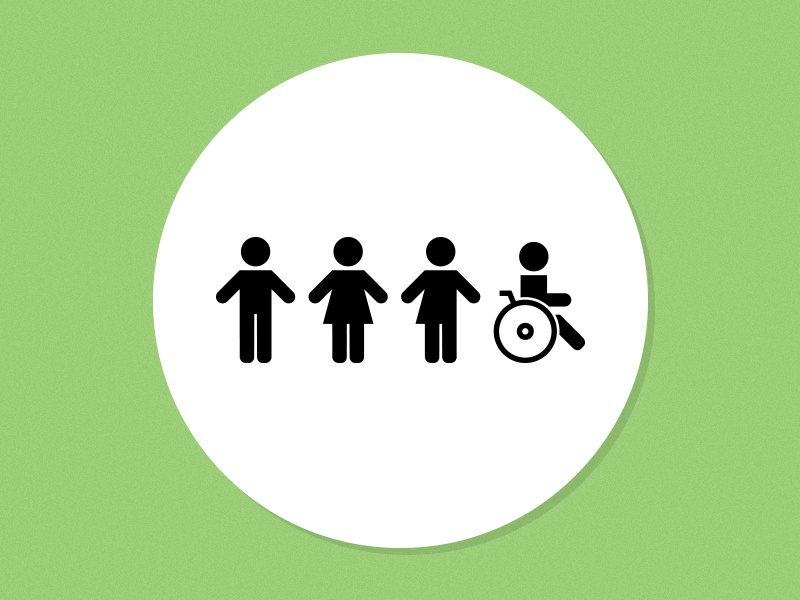 Inclusive Bathroom Icons Sign by Dillon Vrosh on Dribbble