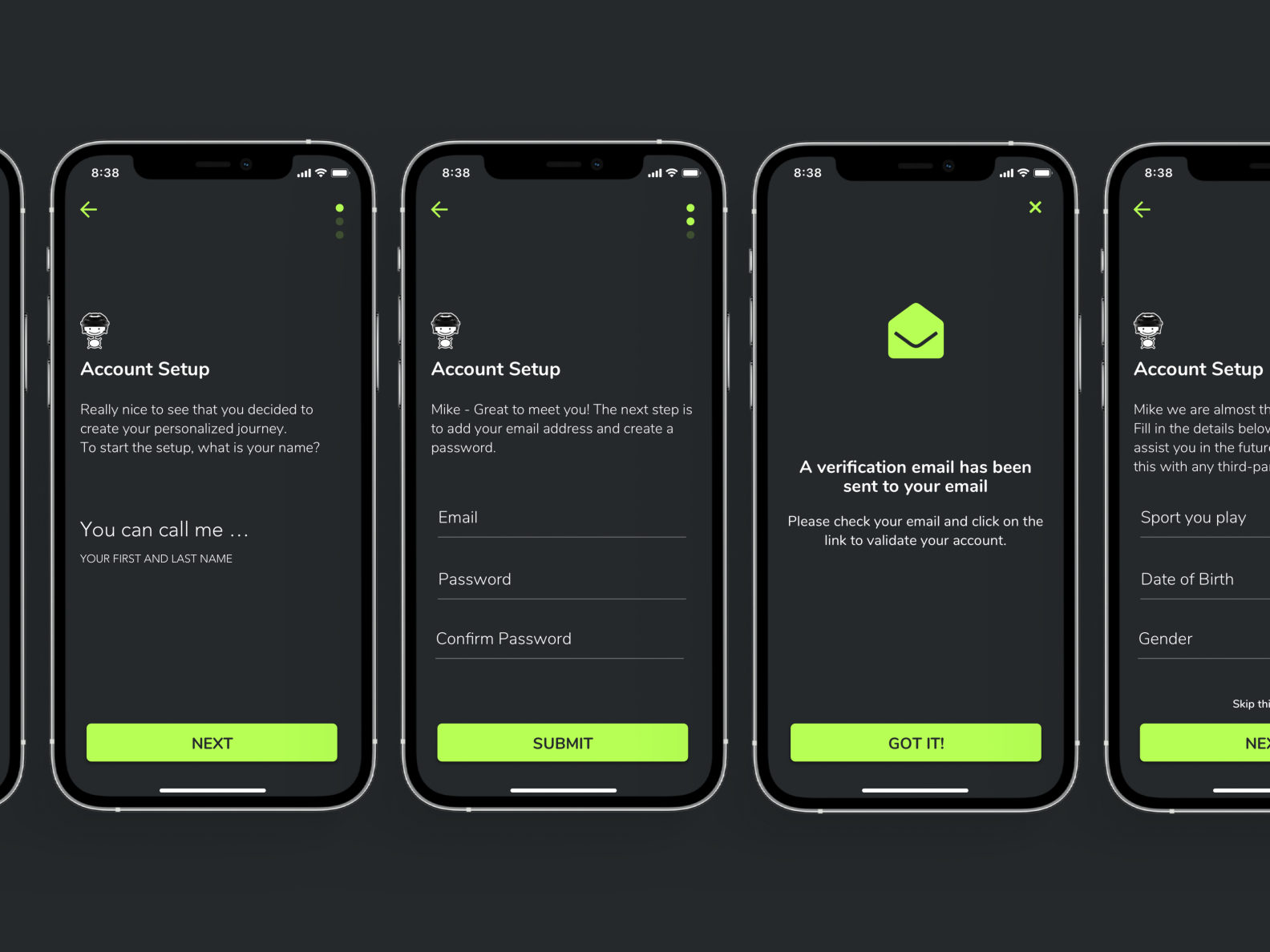 Athlete App - Sign up by Luiz Lizardo for launchcode on Dribbble